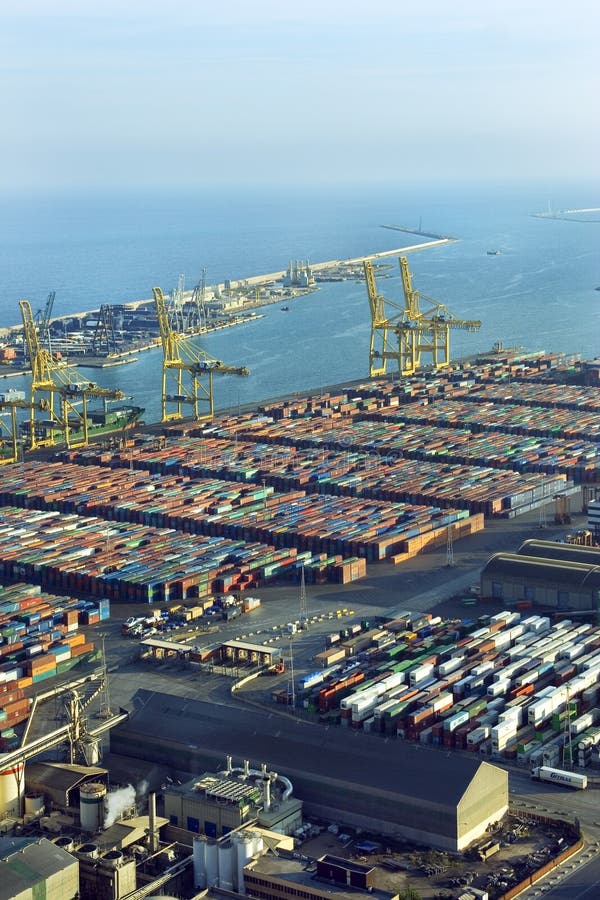 Commercial Port. Barcelona. Stock Photo - Image of delivery, customs ...