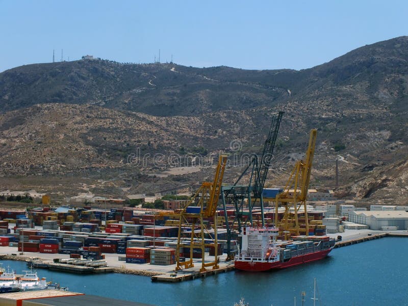 Commercial Port of Cartagena in Spain Editorial Photo - Image of ...