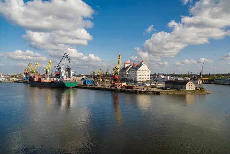 The Commercial Port in Kaliningrad Editorial Image - Image of city ...