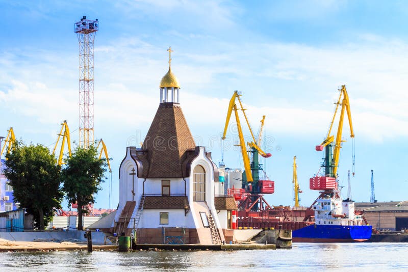 Commercial Port In Kaliningrad Stock Photo - Image of loading ...