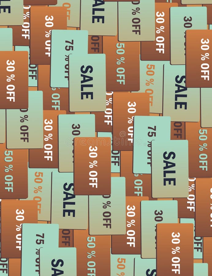 Commercial sale cards stock vector. Illustration of numeral - 11046101