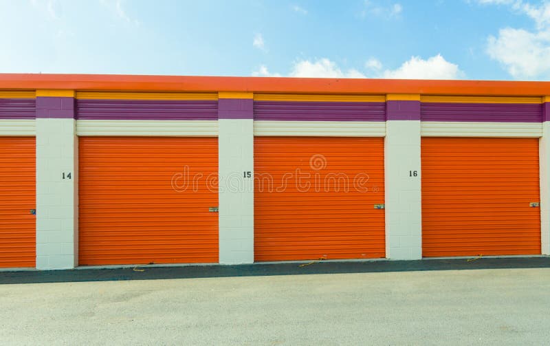 Locking Storage Units stock image. Image of exterior - 18045015