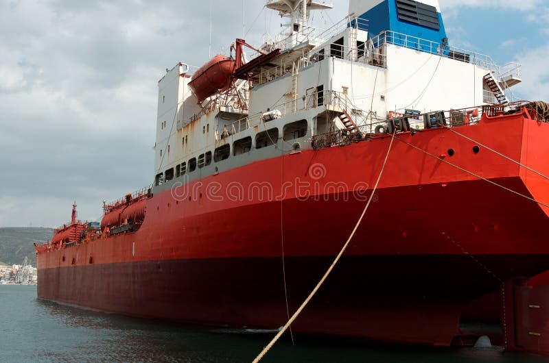 Commercial ship stock photo. Image of anchor, dock, shadow - 8734918