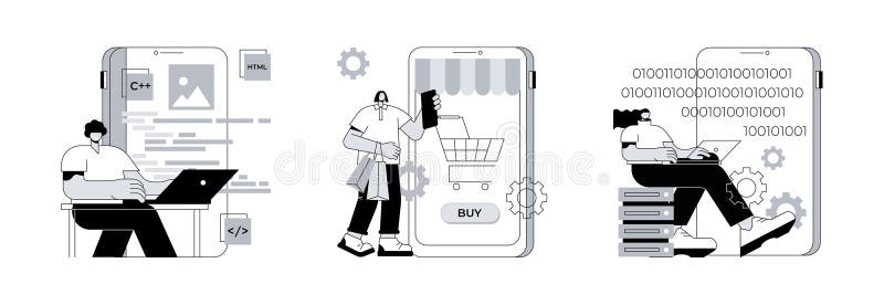Commercial Software Abstract Concept Vector Illustrations. Stock Vector ...