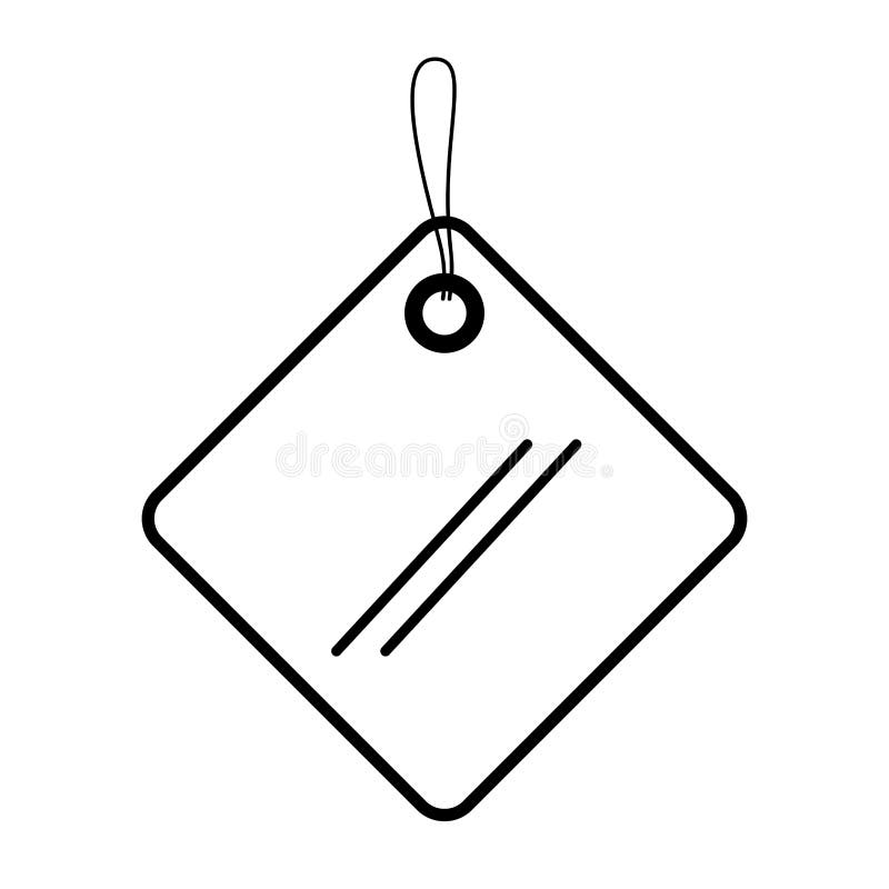 Commercial Tag Hanging Isolated Icon Stock Vector - Illustration of ...
