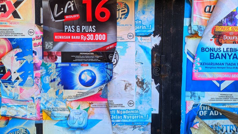 Commercial Tag at the Wall of the Store Editorial Stock Image - Image ...