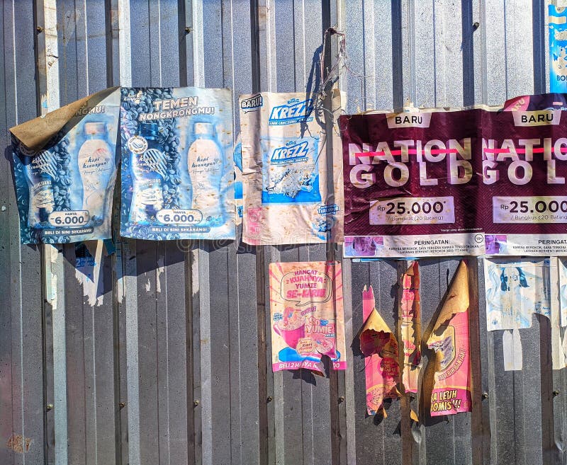 Commercial Tags on the Wall Editorial Photography - Image of ...