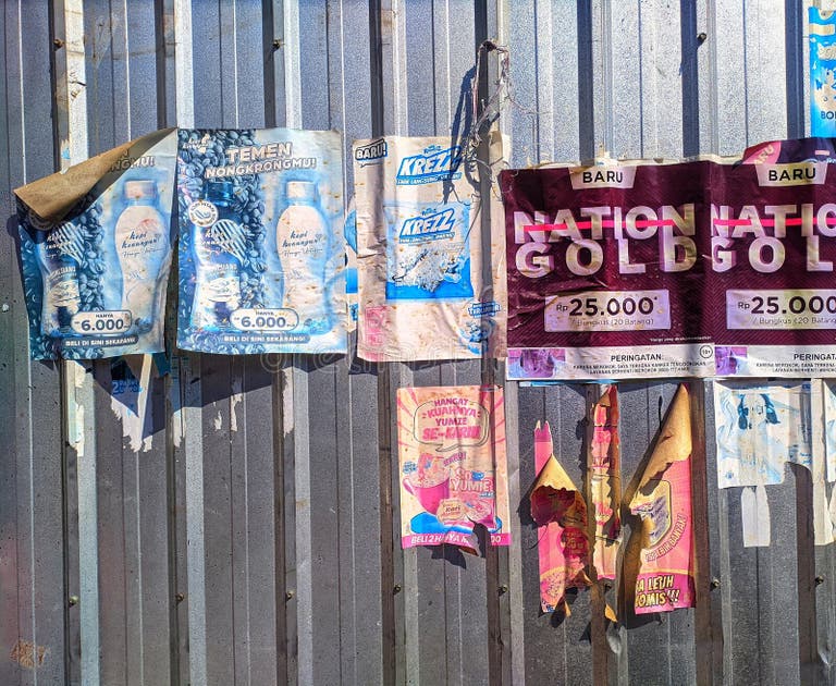 Commercial Tags on the Wall Editorial Photography - Image of ...