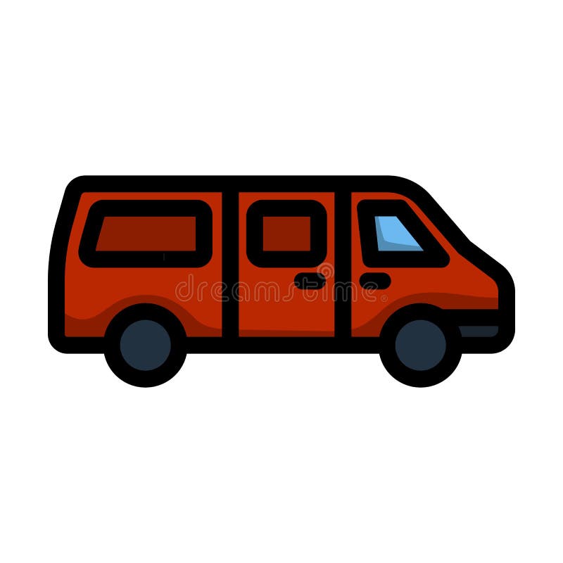 Commercial Van Icon stock vector. Illustration of brand - 217807964