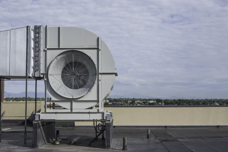 Commercial Ventilation Fan Side View Stock Photo - Image of exhaust ...