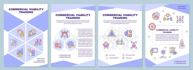 Commercial Viability Training Purple Brochure Template Stock Vector ...