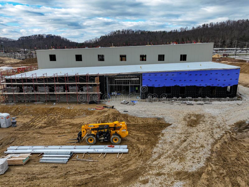Bird S-eye View of the Foundational Groundwork of a Vast Industrial ...