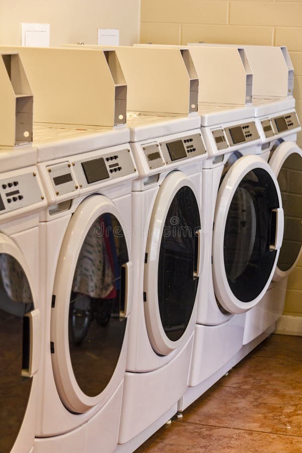 Commercial Washing Machines Stock Image - Image of clean, conserve ...