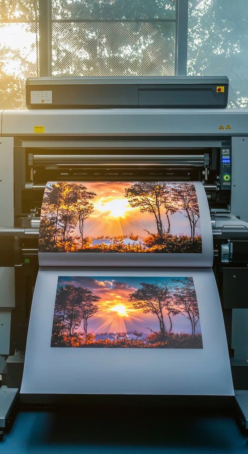 Commercial Wide Format Printer Delivering Rich, Colorful Prints Stock ...