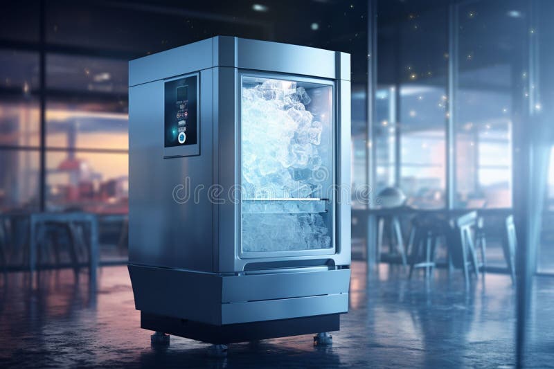 Commercialgrade Ice Makers for Largescale Ice Prod Stock Image - Image ...