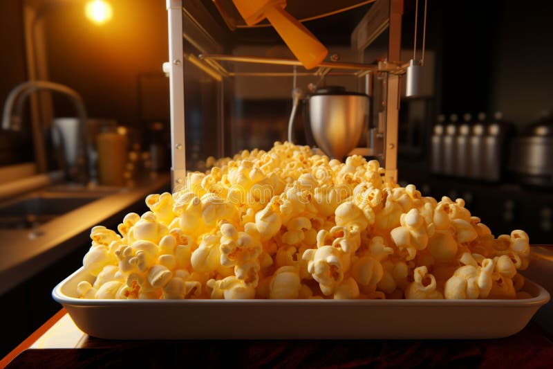 Commercialgrade Popcorn Machines for Home Entertai Stock Photo - Image ...