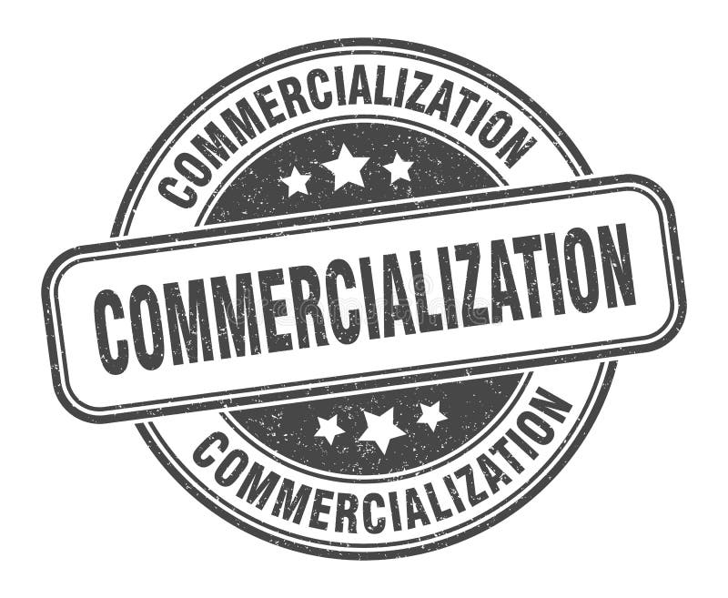 Commercialization Stamp. Commercialization Label. Round Grunge Sign ...