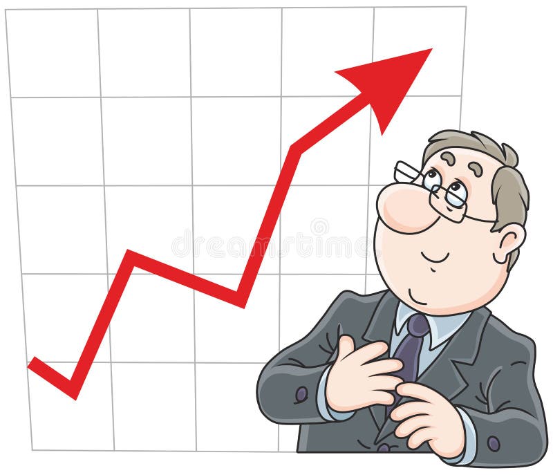 Commerciante Con Il Profitto Illustrazione Vettoriale - Illustrazione ...