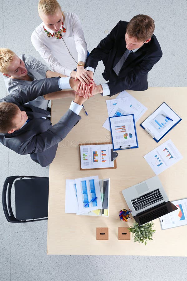 Commercieel Team Met Handen Samen - Groepswerkconcepten, Commercieel ...