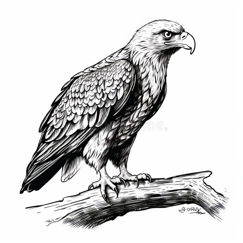 Commission a Hyper-realistic Eagle Sketch in the Style of Frank Thorne ...
