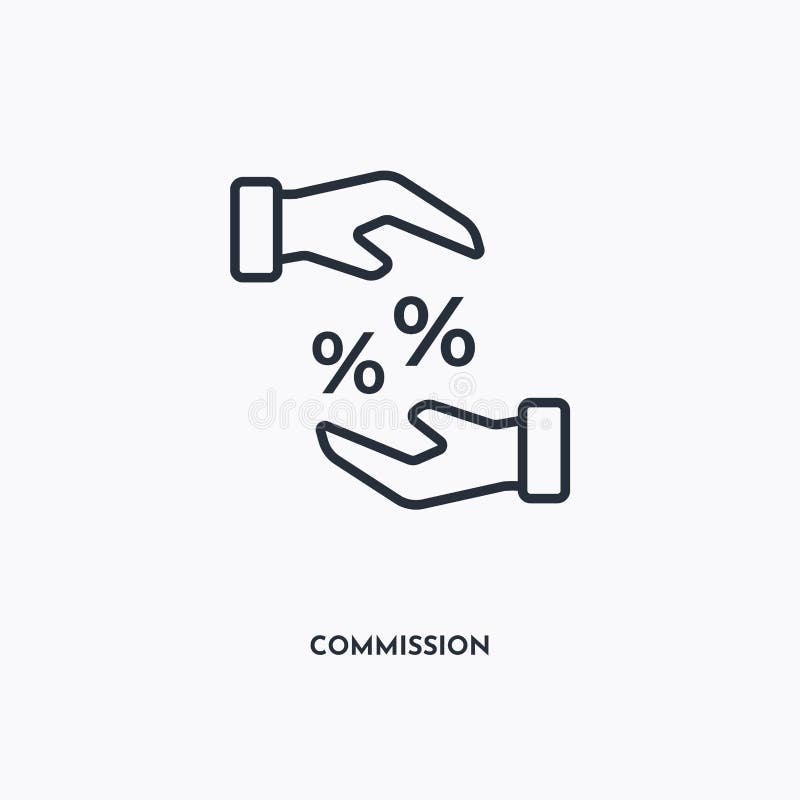 Commission Icon. Simple Element Illustration. Isolated Trendy Filled ...