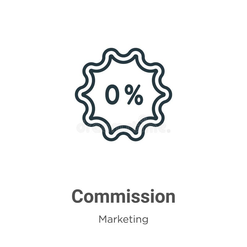 Commission Icon in Filled, Thin Line, Outline and Stroke Style. Vector ...