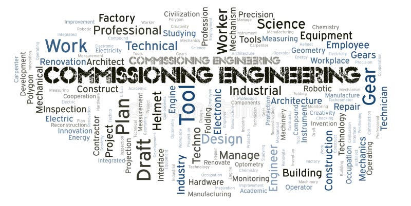 Commissioning Engineering Typography Word Cloud Create with the Text ...