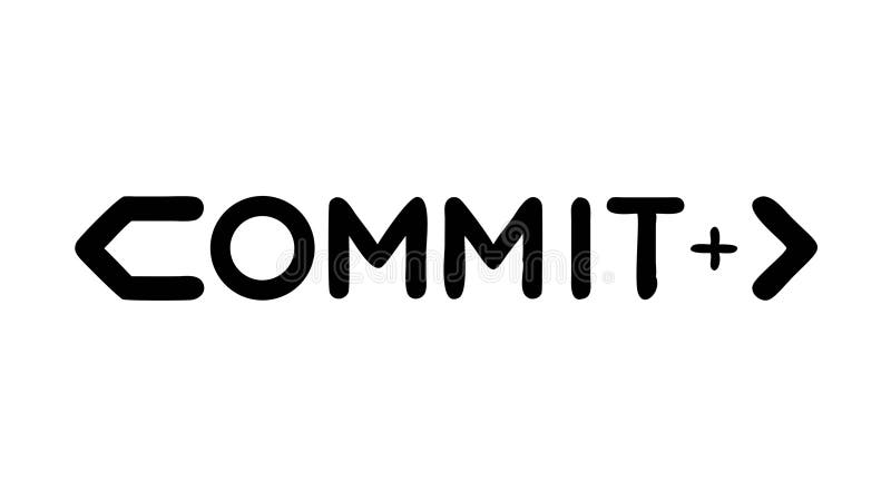 COMMIT Plus Text Logo, Version Control Software Development, Vector Design Generative AI Stock ...