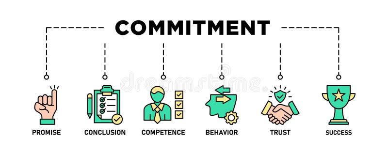 Commitment Banner Web Icon Vector Stock Vector - Illustration of goal ...