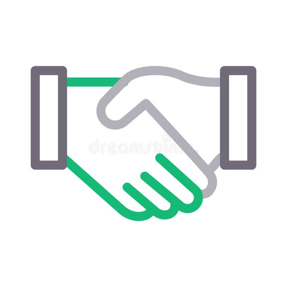 Commitment Colour Line Vector Icon Stock Vector - Illustration of icons, handshake: 153630922