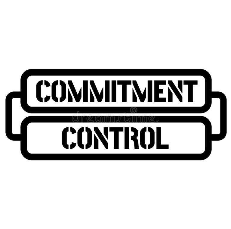 Commitment control stamp stock vector. Illustration of committed ...