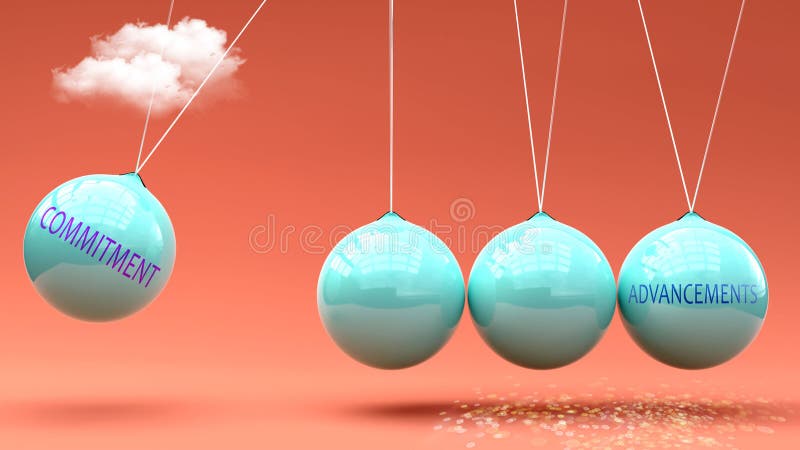Commitment Gives Energy To Advancements. a Metaphor in Which Commitment ...