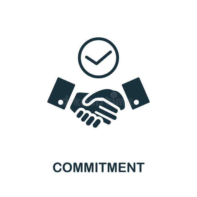 Commitment Icon Monochrome Simple Element From Core Value Collection