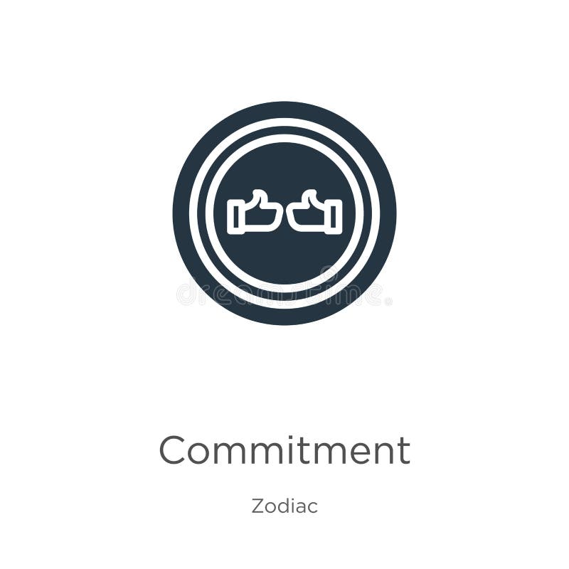 Commitment Icon Vector Trendy Flat Commitment Icon From Zodiac