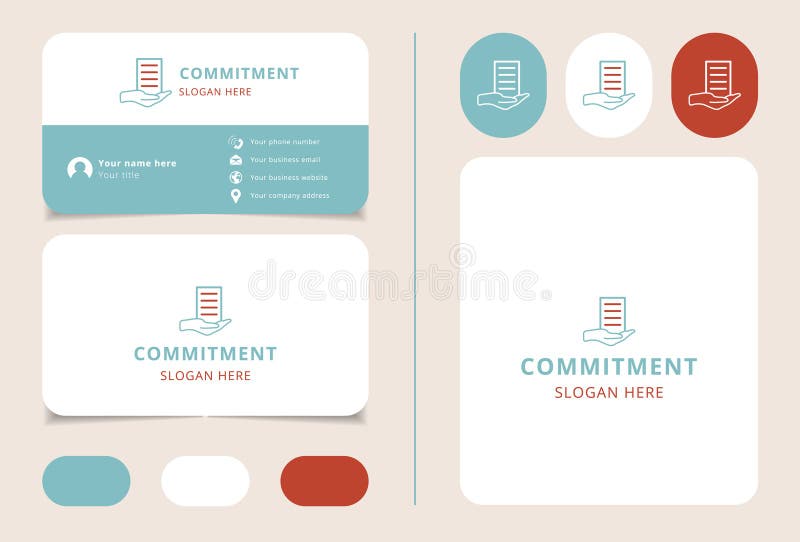 Commitment Logo Brand Business Card. Branding Book from Business ...