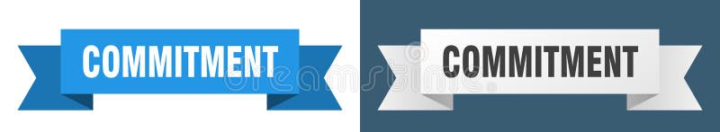 Commitment Banner Template. Commitment Ribbon Label Stock Vector ...