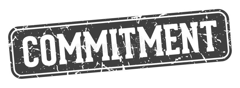 Commitment Rectangular Sign. Commitment Stamp Stock Vector ...