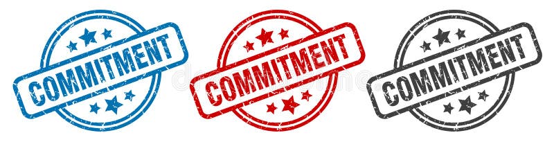 Commitment Stamp. Commitment Round Grunge Sign Stock Vector ...