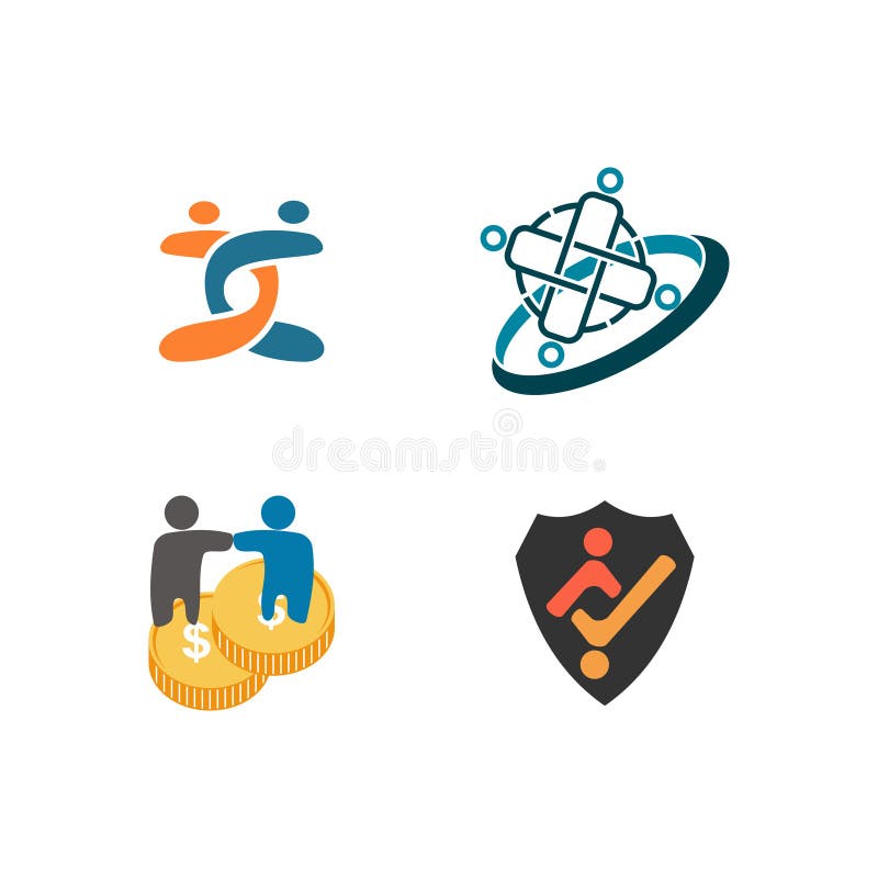 Commitment Teamwork Together Business Logo Illustration Vector Stock ...