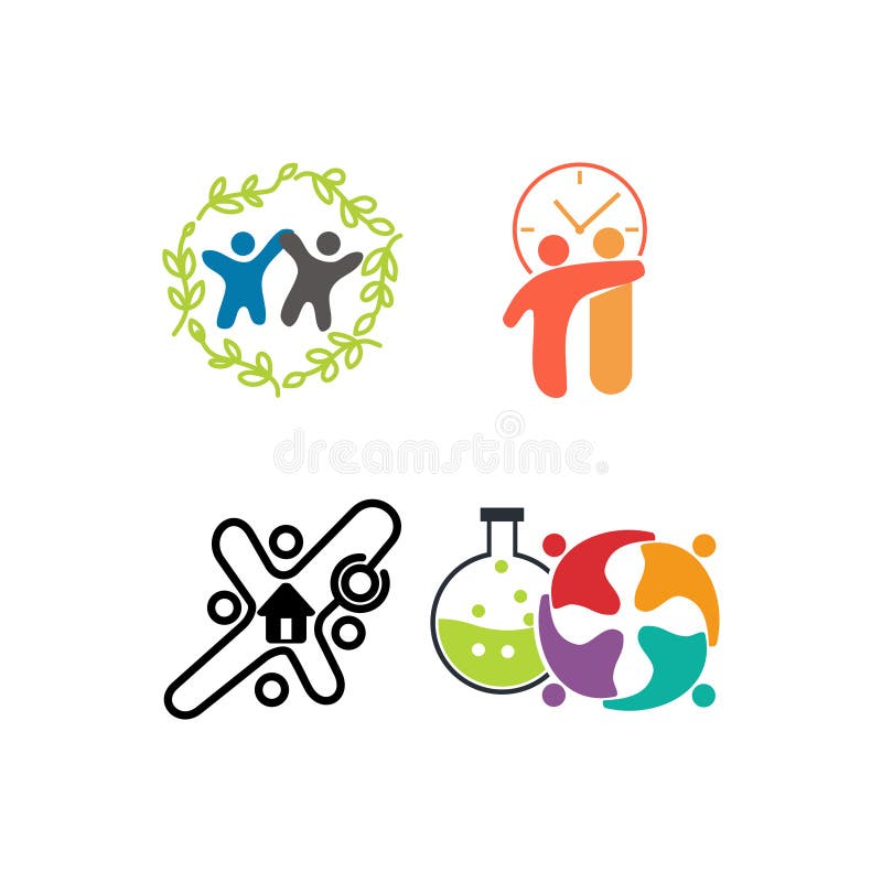 Commitment Teamwork Together Business Logo Illustration Vector Stock ...
