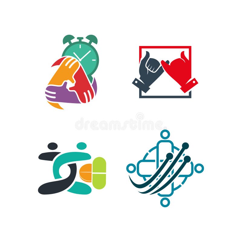 Commitment Teamwork Together Business Logo Illustration Vector Stock ...