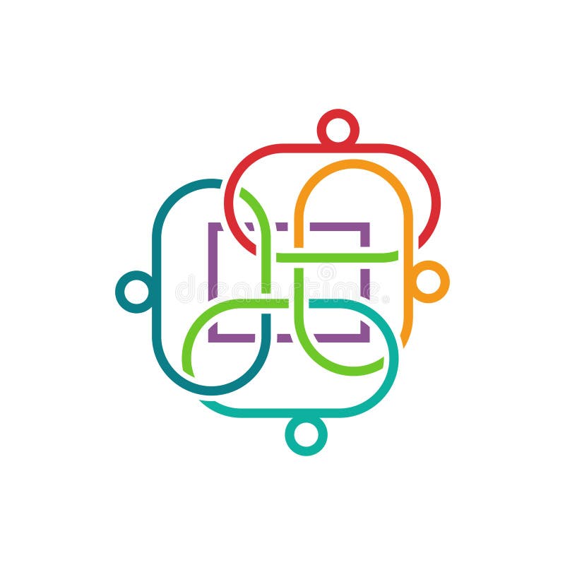 Commitment Teamwork Together Business Logo Illustration Vector Stock ...