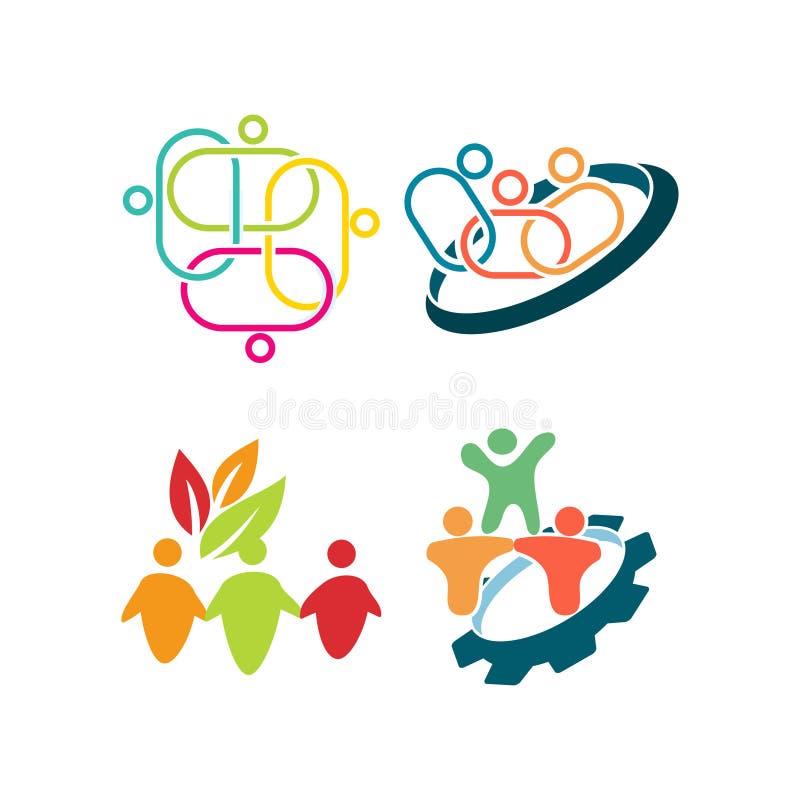 Commitment Teamwork Together Business Logo Illustration Vector Stock ...