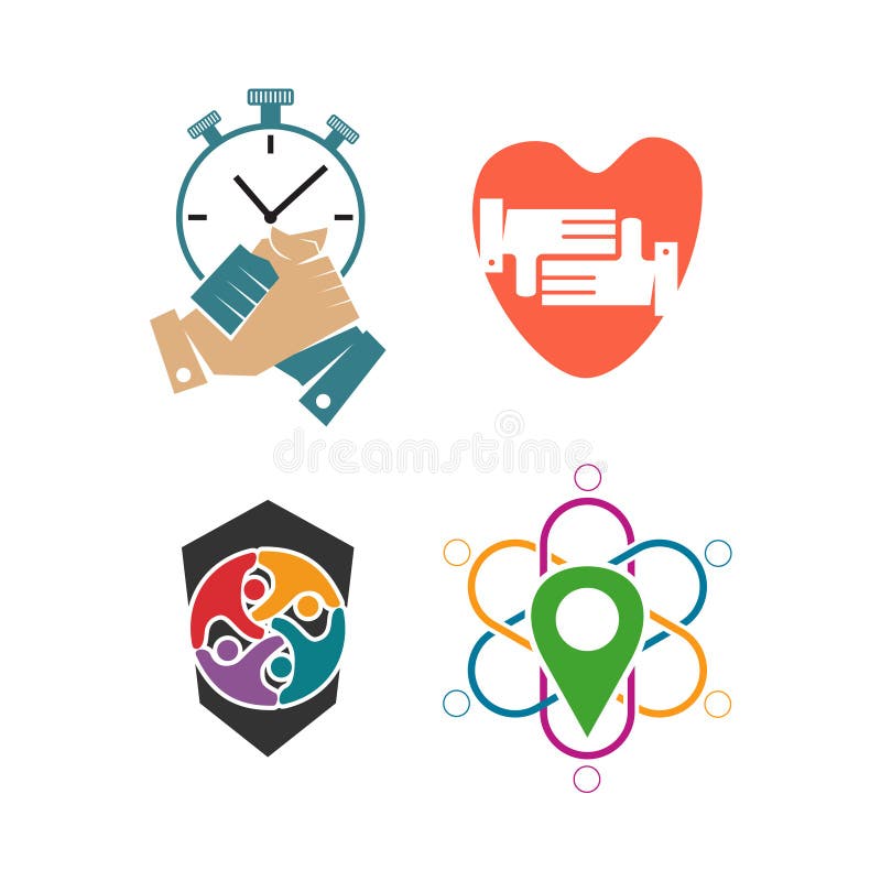 Commitment Teamwork Together Business Logo Illustration Vector Stock ...