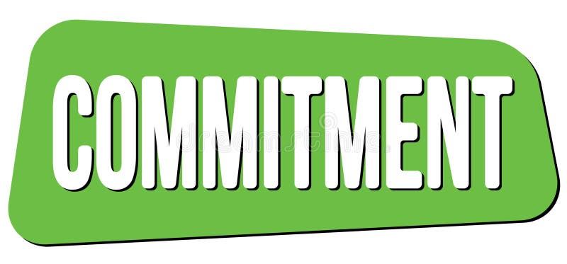 COMMITMENT Text on Green Trapeze Stamp Sign Stock Illustration ...