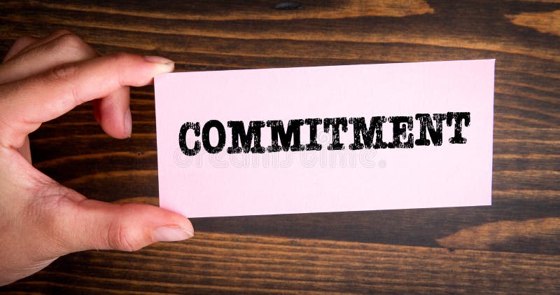 Commitment. Text on a Pink Piece of Paper Stock Photo - Image of choice ...