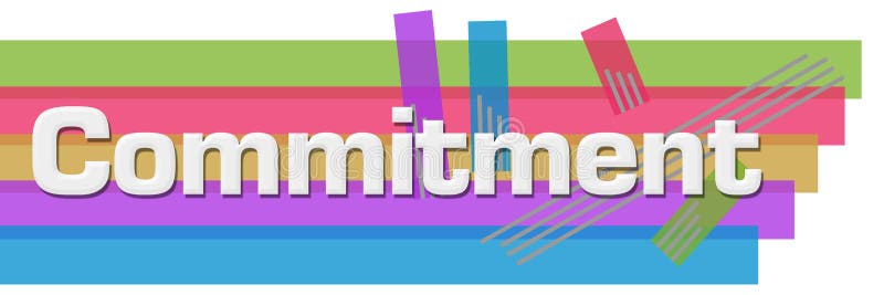Commitment Abstract Colorful Stripes Horizontal Stock Illustration ...