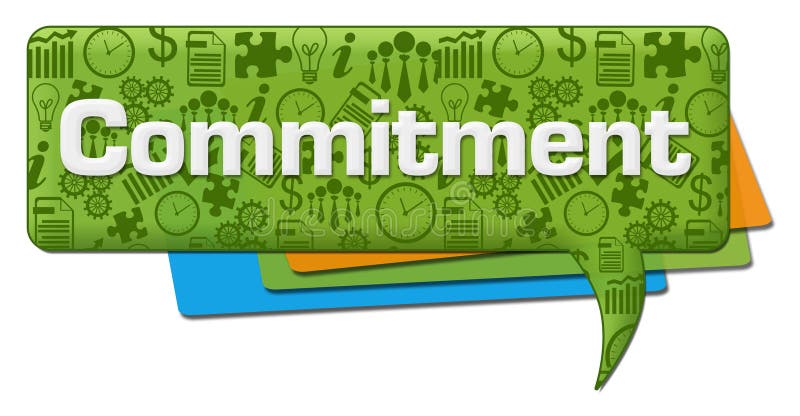 Commitment Business Symbols Green Colorful Comment Symbol Stock ...