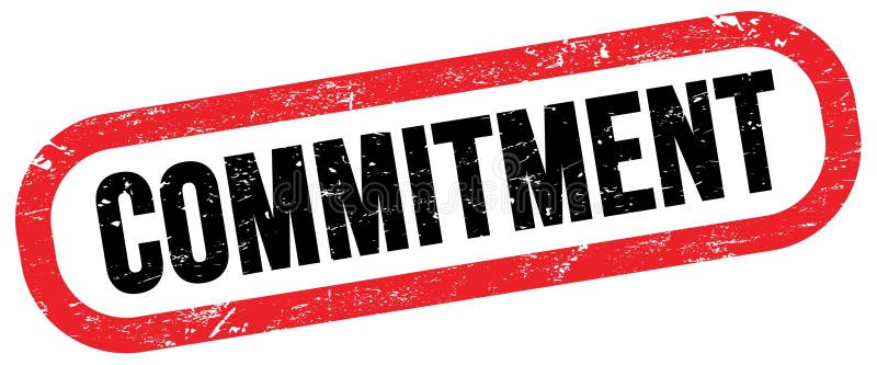COMMITMENT, Text Written on Red-black Stamp Sign Stock Illustration ...