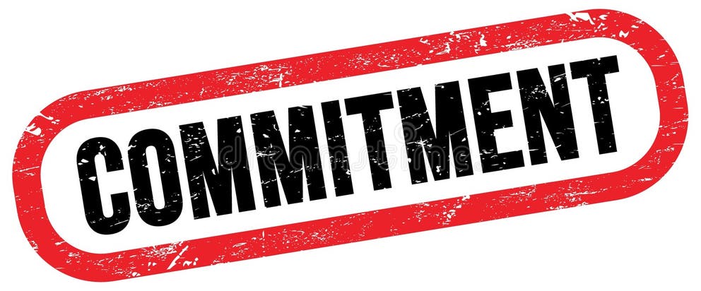 COMMITMENT, Text Written on Red-black Stamp Sign Stock Illustration ...